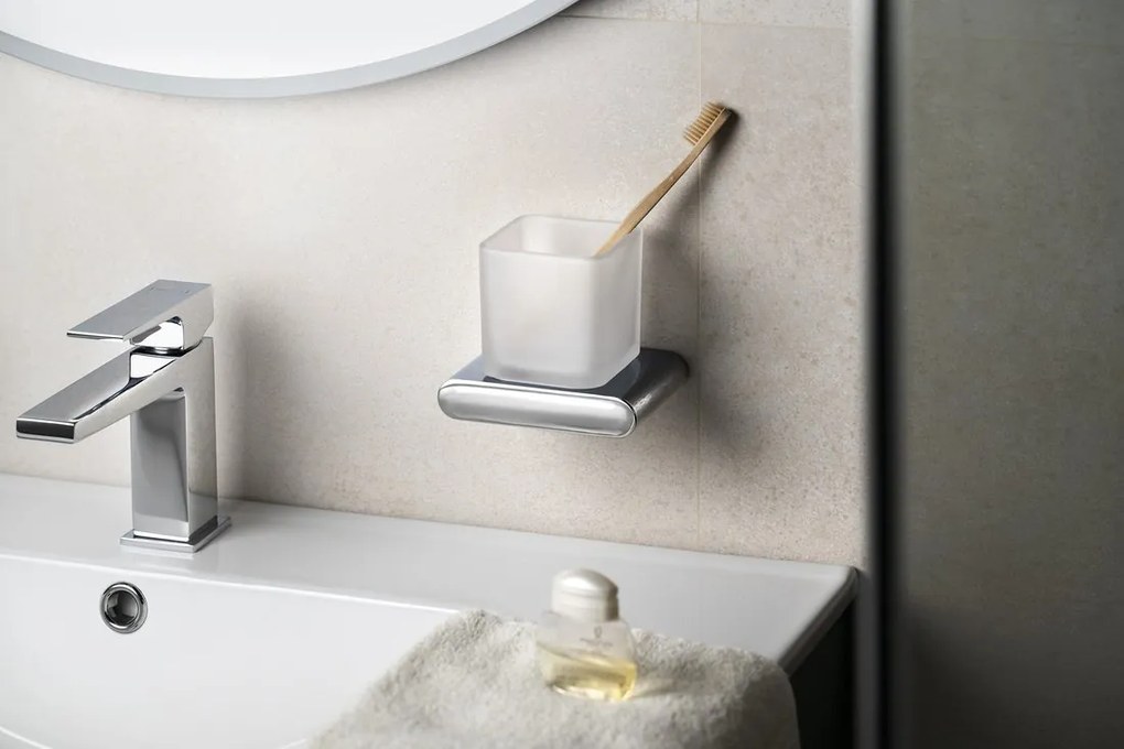 Sapho Flori RF004 držák kartáčků chrom / sklo satin