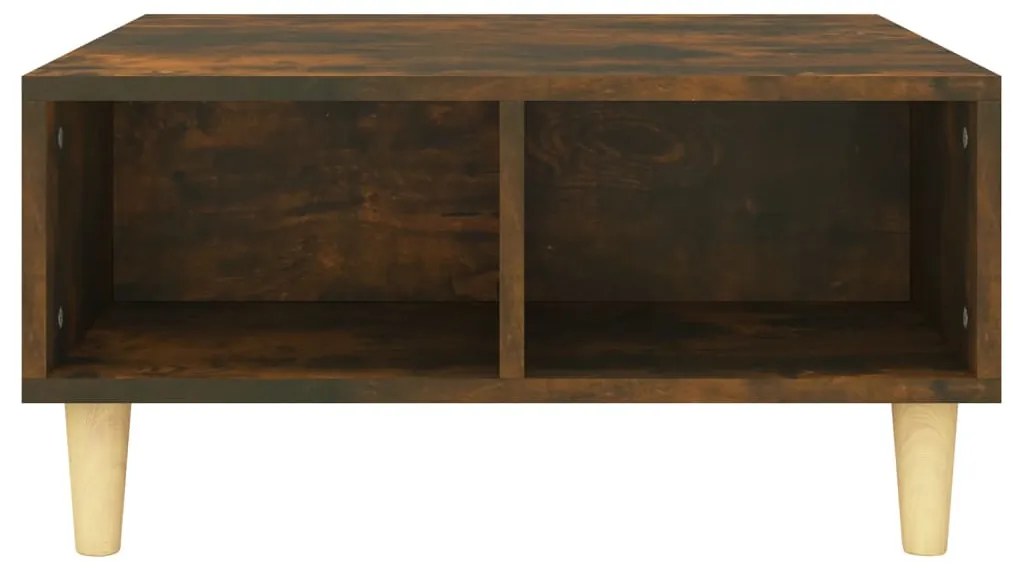 Konferenční stolek kouřový dub 60 x 60 x 30 cm dřevotříska - Default Title