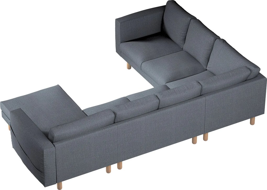 Potah na pohovku IKEA Norsborg rohová, 5-místná se šezlongem barva šedá látka pletený vzor