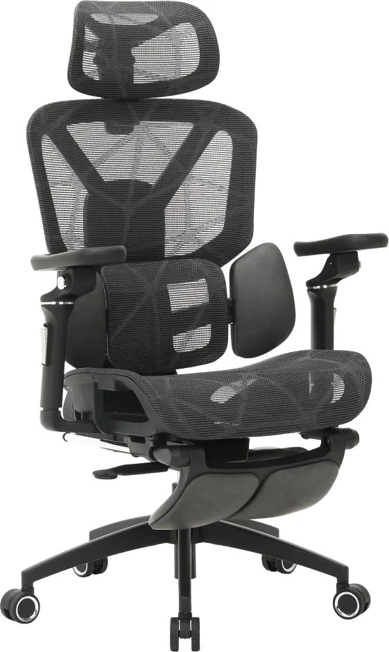 Ergonomická kancelářská židle STORM - tmavě šedá síťovina / nosnost 150 kg