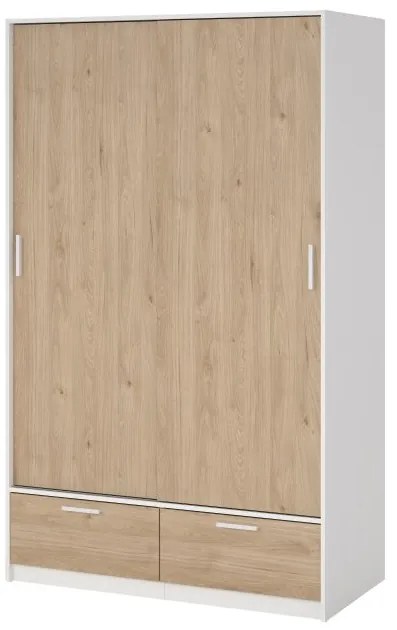FALCO Šatní skříň s posuvnými dveřmi Line 74324 bílá/jackson hickory