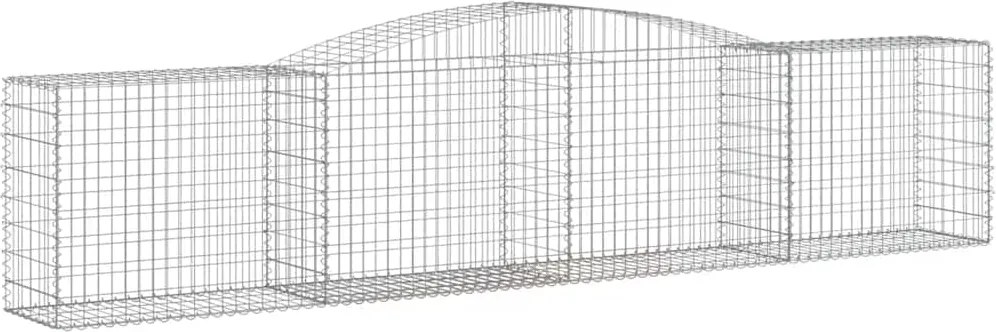 Klenuté gabionové koše 15ks 400x50x80/100 cm pozinkované železo 3146992