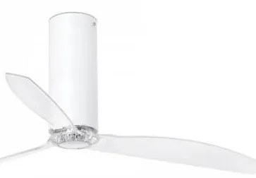 FARO 32034 - Stropní ventilátor TUBE FAN bílá/čirá pr. 128 cm