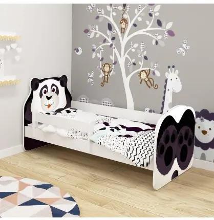 Dětská postel ACMA VII Panda 140x70 cm + matrace zdarma