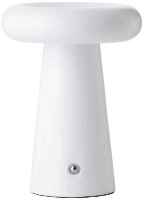 Brilliant G40895/75 Venkovní AKU stolní lampa MUFFIN matná bílá USB-A