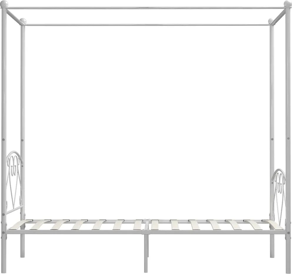 Rám postele s nebesy bílý kovový 90 x 200 cm 284426