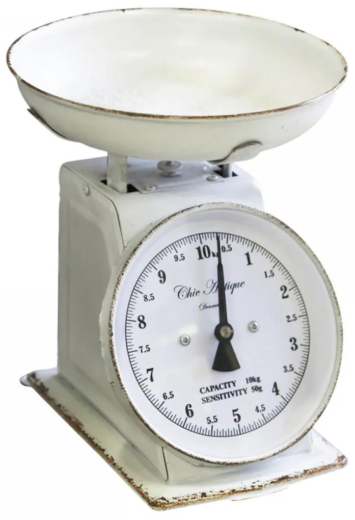 Krémová francouzská kuchyňská vintage váha Scale French - 21*22*25 cm