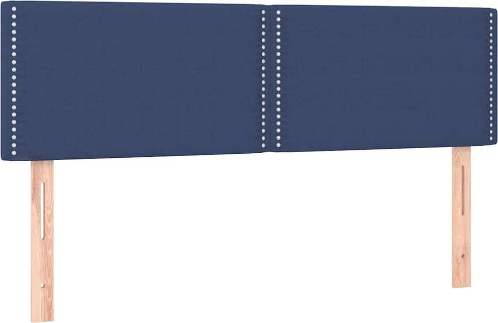 Box spring postel s matrací modrá 140x200 cm textil 3140543