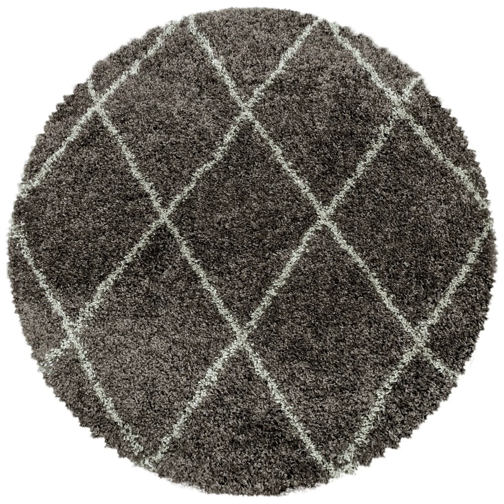 Ayyildiz Kusový koberec ALVOR 3401, kulatý, Taupe Rozměr koberce: 120 cm KRUH