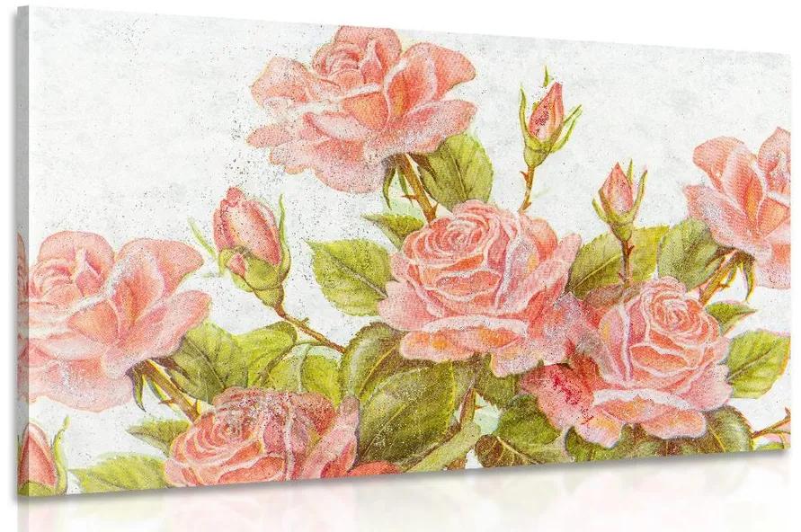 Obraz vintage kytice růží Varianta: 90x60