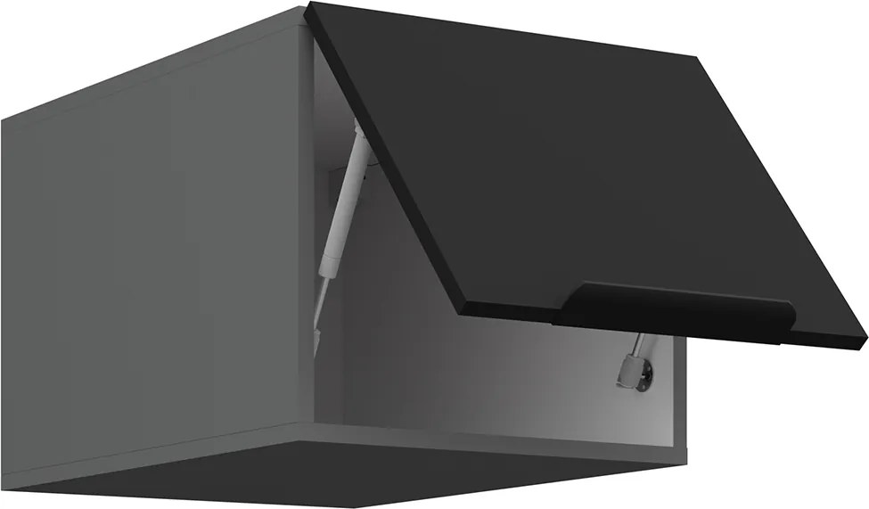 ARIA ab | horní skříňka 40 NAGU-36 1F výklopná | 40 cm | HLUBOKÁ | ANTI FINGERPRINT povrch | antracit/černá