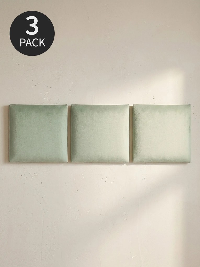 Sinsay - Čtvercové čalouněné panely 3 pack - zelená