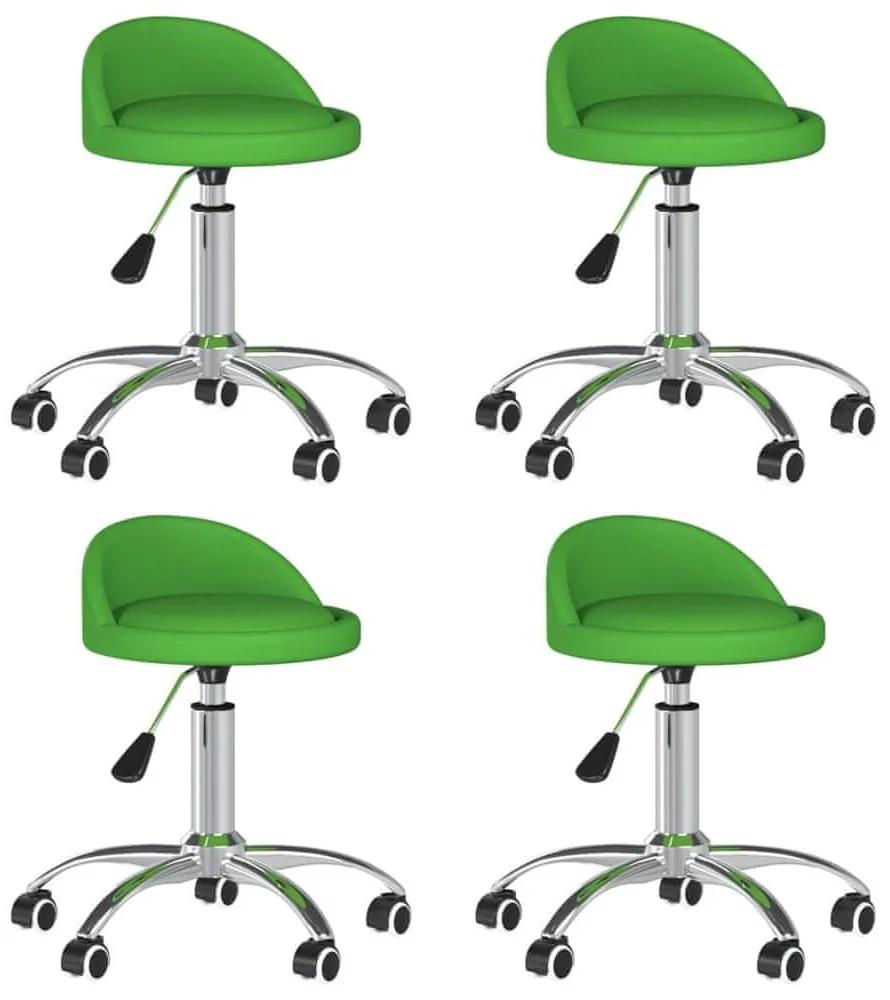 Petromila Otočné jídelní židle 4 ks zelené umělá kůže
