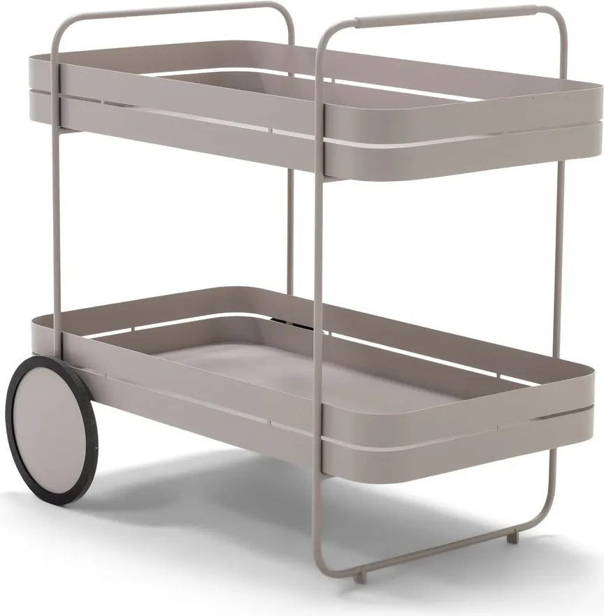 Kovový servírovací stolek na kolečkách 74x42 cm Gin &amp; Trolley – Spinder Design