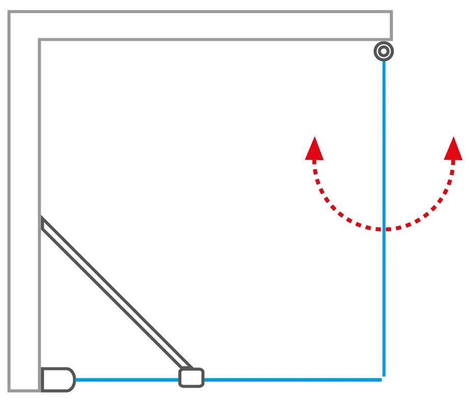 Roth Čtvercový nebo obdélníkový sprchový kout TCO1+TB Varianta: šířka dveří: 110 cm, šířka pevné stěny: 90 cm, orientace: Uni - (TCO1/1100_TB/900_st_tr), Barva profilů a typ výplně: profily: stříbrná (elox), výplň: transparent