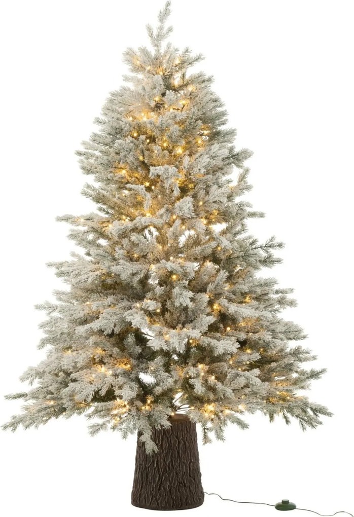Vánoční zasněžený stromek s 600 LED světýlky na podstavci Snowy – 110*110*150 cm