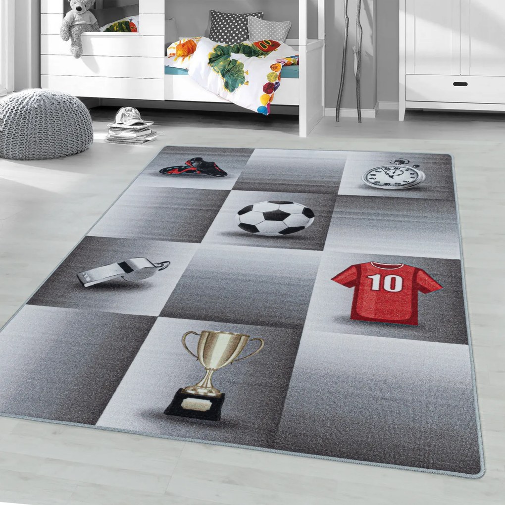 Ayyildiz, Dětský kusový koberec Play 2906 grey, 100x150, šedá, dětský pokoj