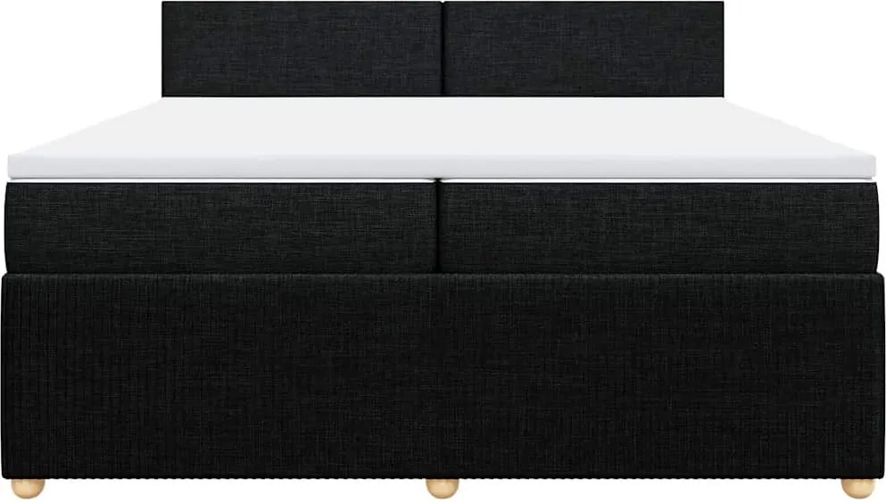 Box spring postel s matrací černá 200x200 cm textil 3289858