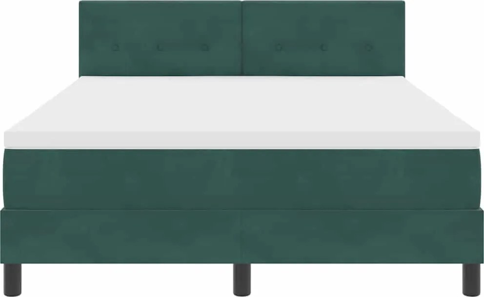 Postel s boxspringem s čelo Tmavě zelená 160 x 200 cm samet 3339185