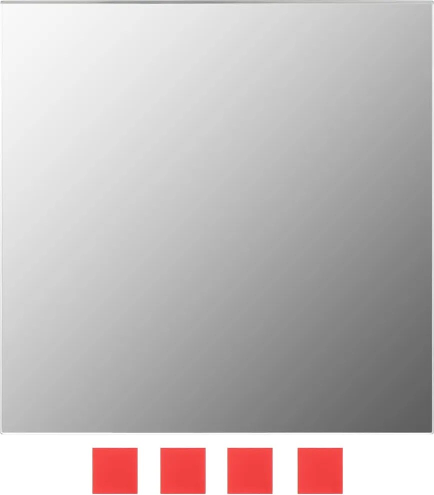 Sada nástěnných zrcadel 7 kusů čtvercové sklo 245696