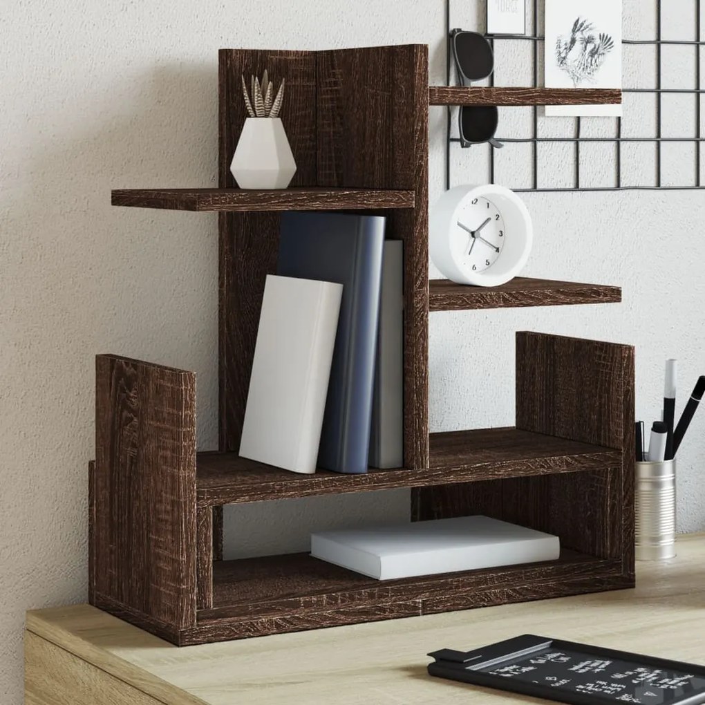 Stolní Organizér 49 X 20 X 52,5 Cm Kompozitní Dřevo - Kouřový dub