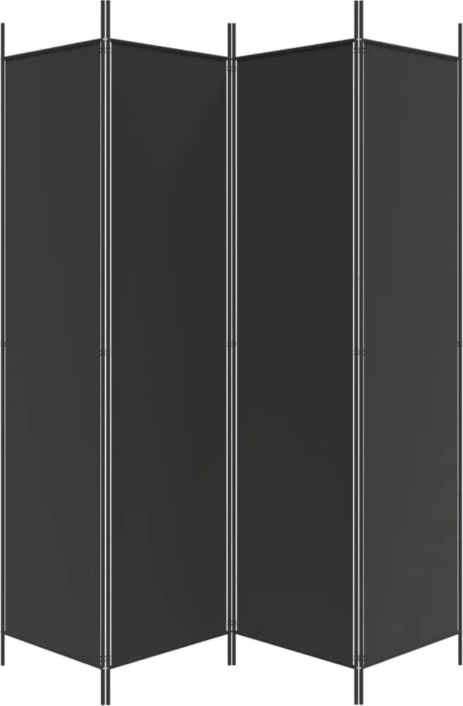 vidaXL 4dílný paraván 200x200 cm textil [350182] Barva: Bílá