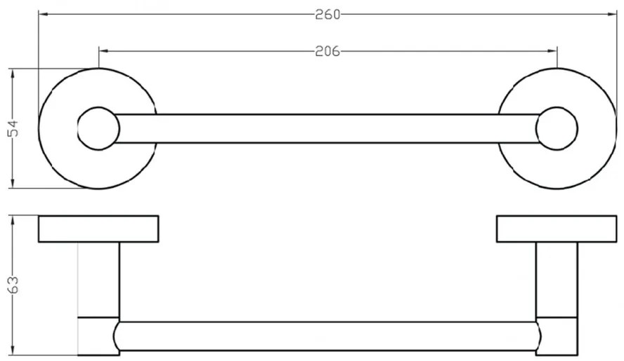 HOPA Držák ručníků magnetický, chrom Barva - Chrom, Rozměr A - 26 cm KDBE104104262