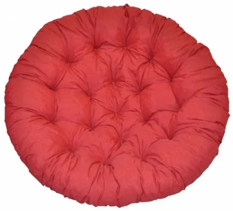 Ratanový papasan průměr 115 cm - polstr červený melír