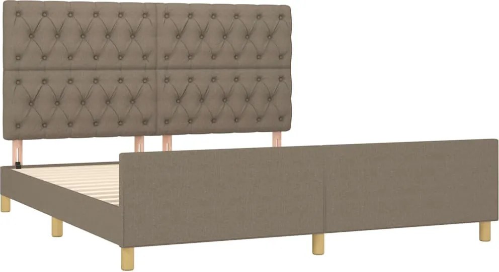 Rám postele bez matrace taupe 160 x 200 cm textil 3125312