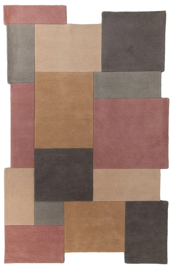 Vlněný koberec Flair Rugs Collage Earthy, 120 x 180 cm