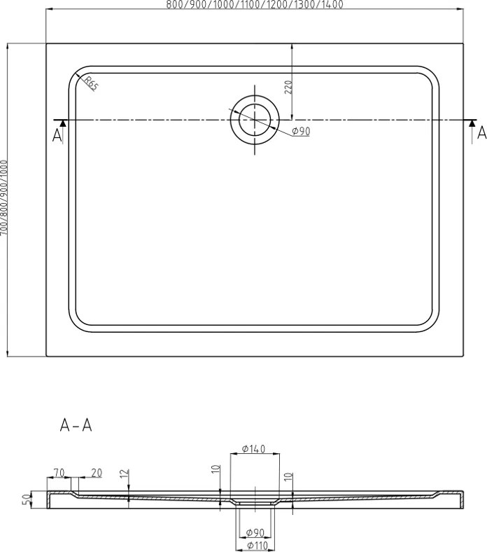 Mexen SLIM - Obdélníková sprchová vanička 120x90x5cm + zlatý sifon, černá, 40709012G