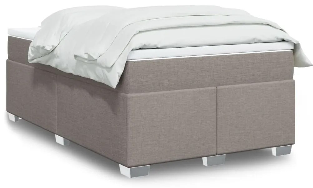 Box spring postel s matrací taupe 120x190 cm textil 3285120