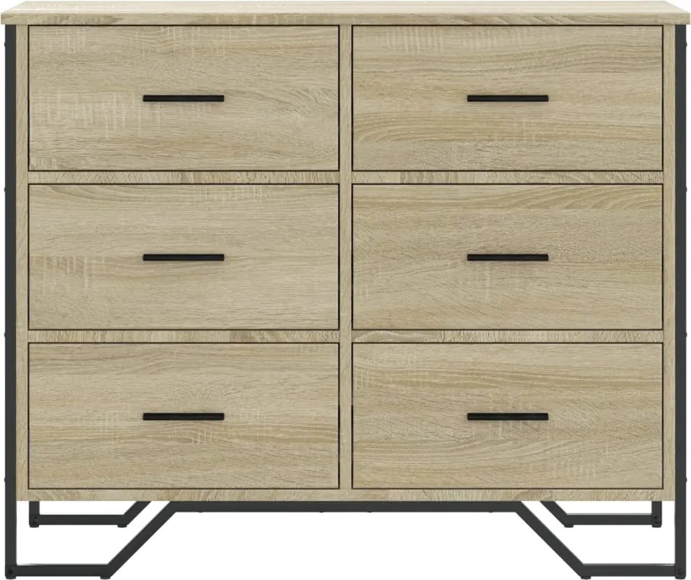 Komoda dub sonoma 91 x 35,5 x 74,5 cm kompozitní dřevo 3295303