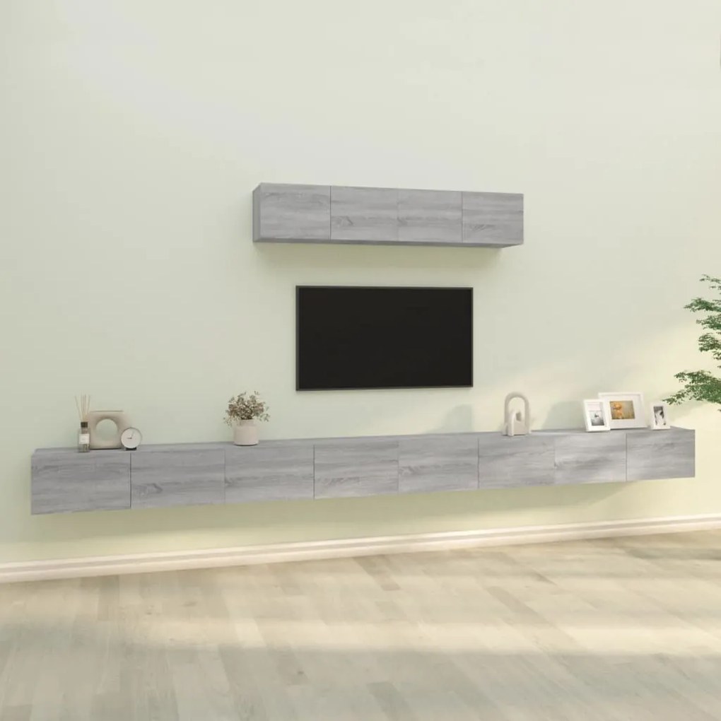6dílný set TV skříněk šedý sonoma kompozitní dřevo 3114612