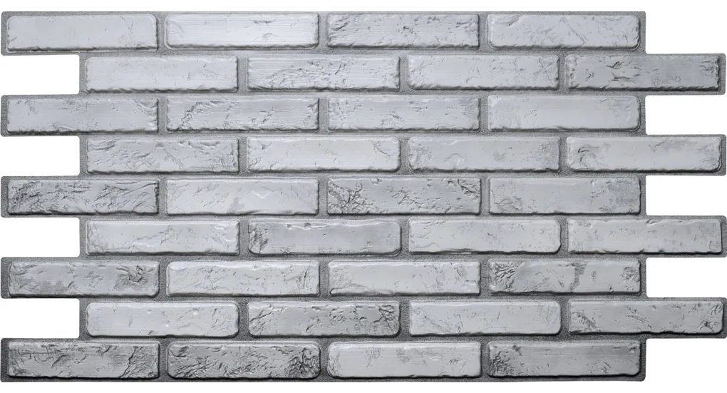 3D obkladový omyvatelný panel PVC Cihla šedá (971x498) mm | BIANO