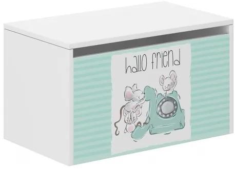 WD Dětský box na hračky 69 x 40 x 40 cm - Myšky