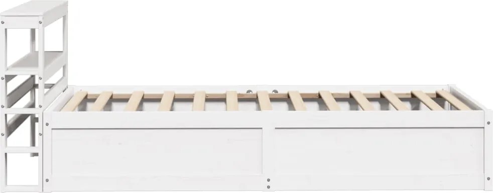 Rám postele s čelem bílý 75 x 190 cm masivní borovice 3306367