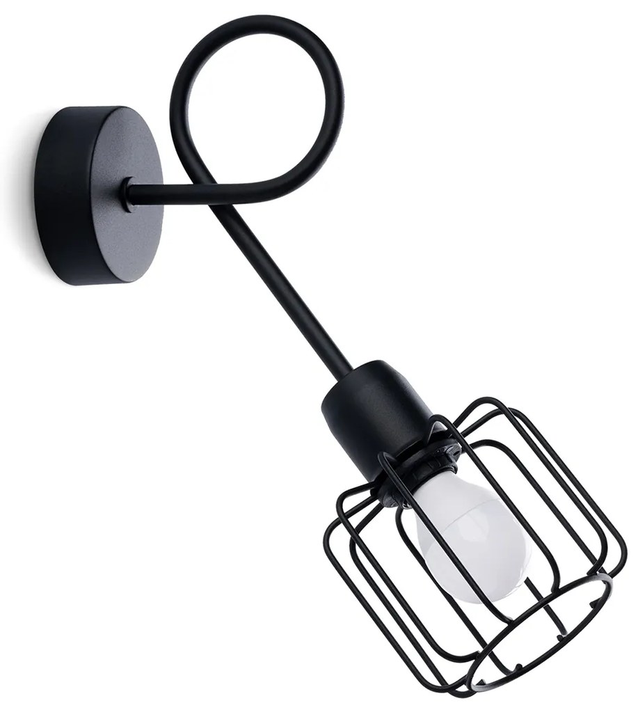 Sollux Lighting Nástěnné svítidlo BELUCI 1S černé