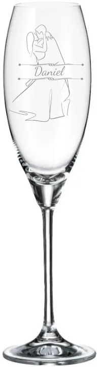 Dekorant svatby Sklenička pro ženicha PRVNÍ TANEC 290 ml 1KS