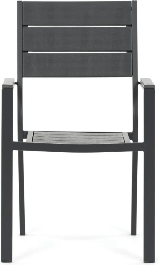 Zahradní sestava AZS-B1656 GREY, polywood, šedá (156 x 78) cm