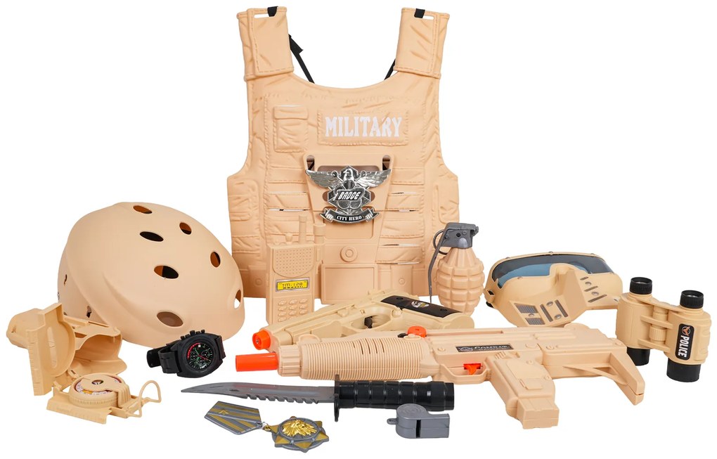 RKToys Pískový vojenský set pro děti 14 dílů