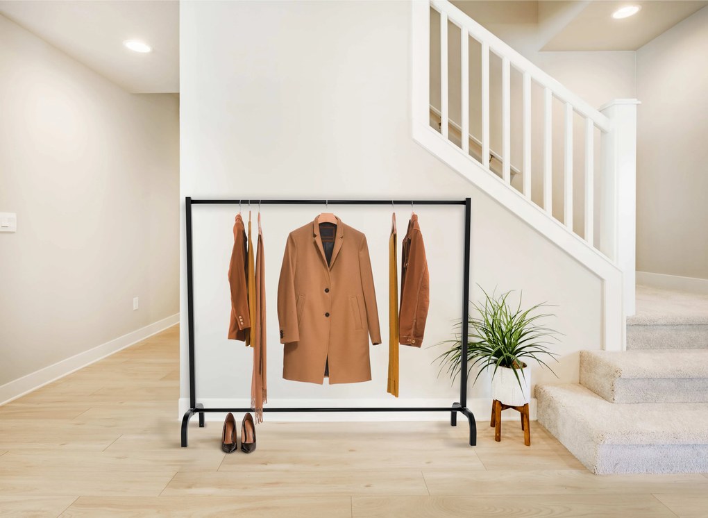 Stojan na oblečení Lara 150x38x120 – černá