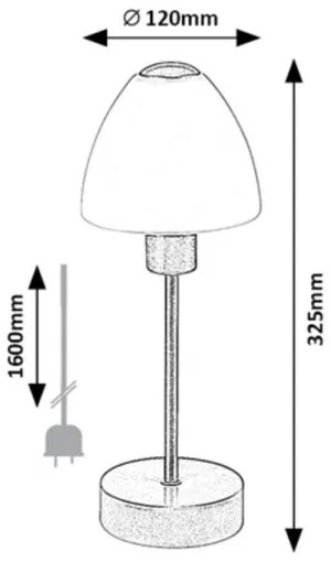 Rabalux 2295 - Stmívatelná stolní lampa LYDIA 1xE14/40W/230V matný chrom