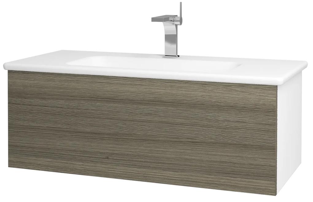 Dřevojas Koupelnová skříň VARIANTE SZZ 100 (umyvadlo Euphoria) Varianta: M01 Bílá mat / M01 Bílá mat