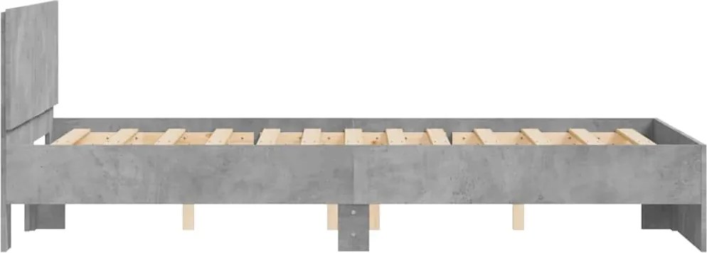 Rám postele s čelem betonově šedý 120 x 200 cm 3207493