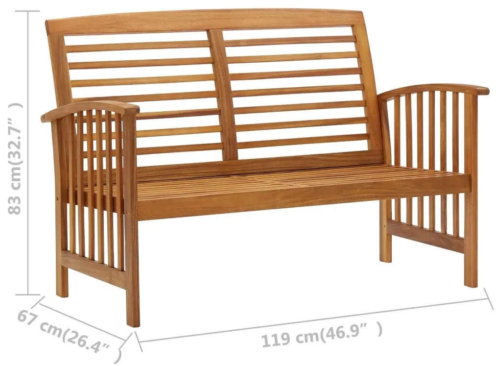 vidaXL 3dílná zahradní sedací souprava masivní akáciové dřevo