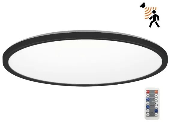 LED Koup. svítidlo se senzorem NIVERA LED/32W/230V IP54 pr. 42 cm černá + DO