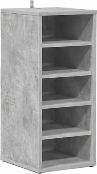 skříňka na boty, botník, 5 polic, dřevo, 72x36x32 cm, beton šedá, Dekorino BB20260072