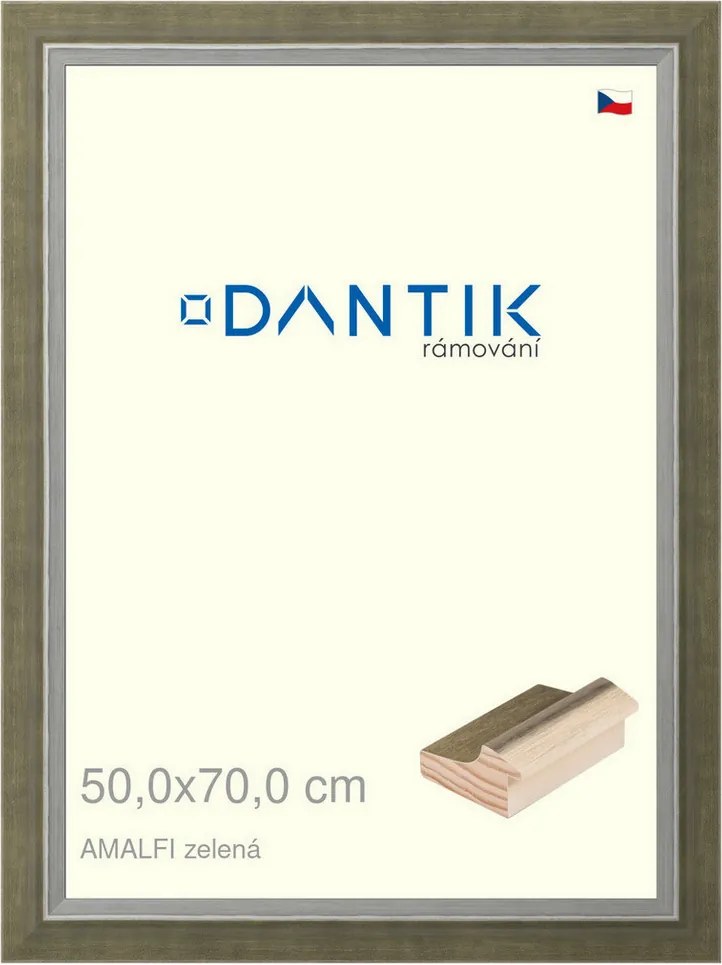DANTIK rámeček 50x70 | AMALFI zelená (Plexi Čiré)