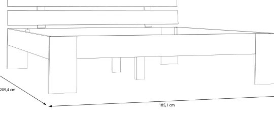 Dvojlůžková postel PIROA 180x200 cm béžová